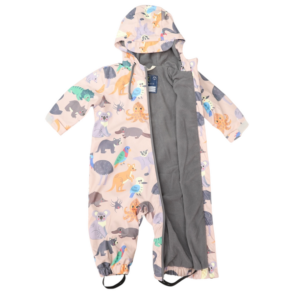 Korango Australian Animal Rain Suit - Beige - Canterbury Kids