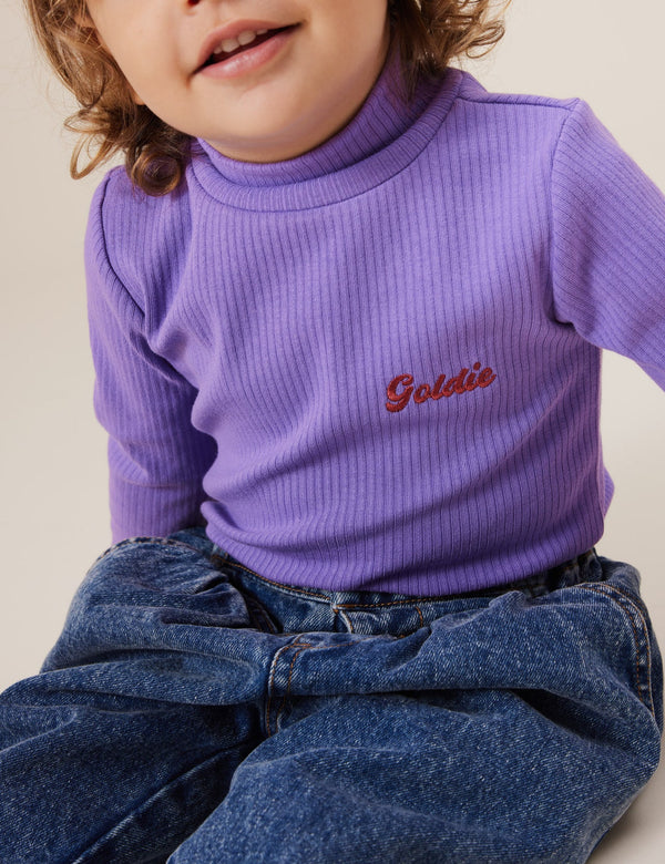 Goldie + Ace Embroidered Rib Skivvy - Canterbury Kids