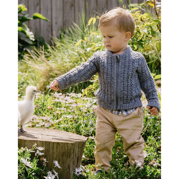 Bebe Oliver Cable Indigo Cardigan - Indigo - Canterbury Kids