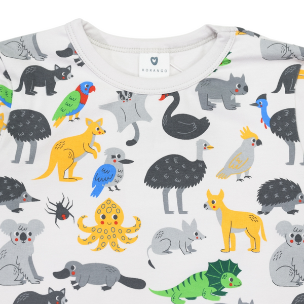 Korango Australian Animal Tee - Grey - Canterbury Kids