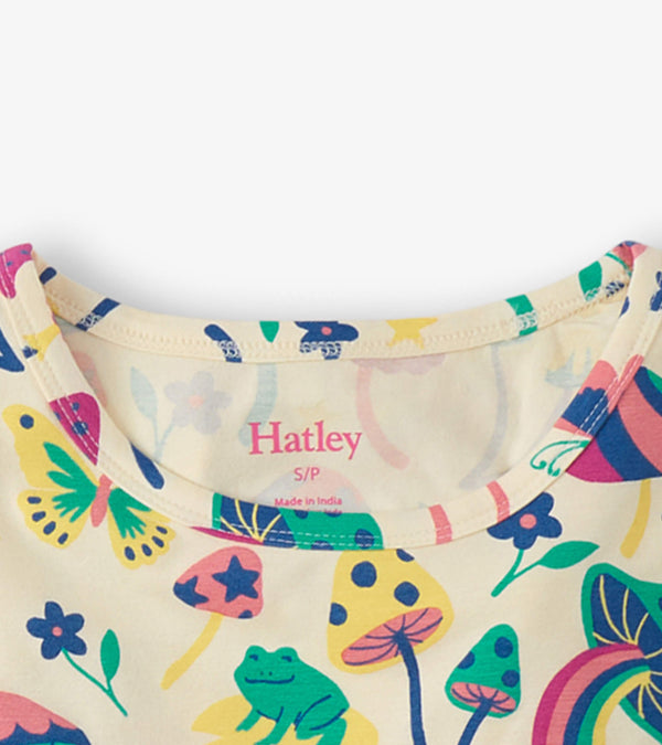 Hatley Groovy Mushroom Girls Bamboo Pyjama Set - 12 - 16YRS ...